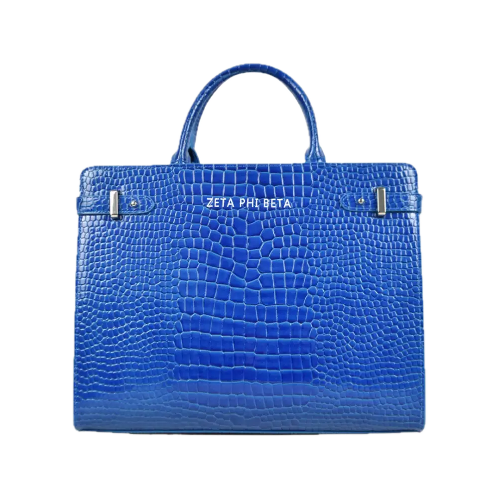 ZETA PHI BETA VEGAN CROC LEATHER PURSE – Hey Greeks